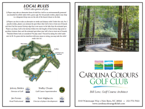 Golf – Scorecard – Carolina Colours Golf Club